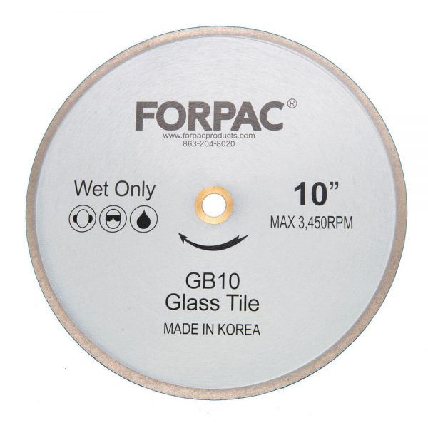 10" Premium Glass Diamond Blades – FORPAC PRODUCTS, LLC