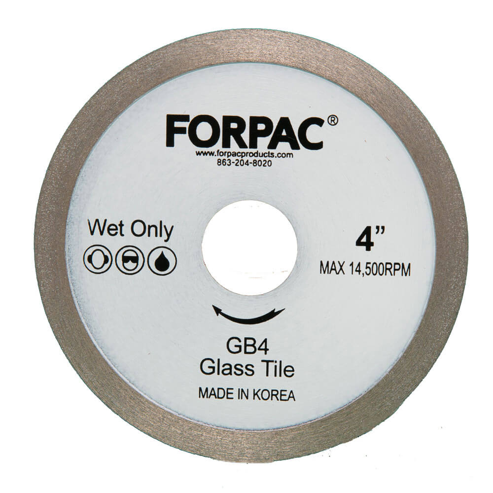 4" Premium Glass Diamond Blades – FORPAC PRODUCTS, LLC